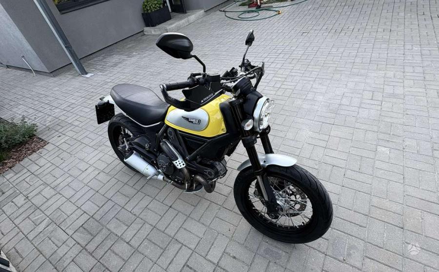 Желтый Дукати Scrambler 2015 в Каунас, объемом двигателя 0.80 л и пробегом 9 тыс. км за 5599 €, фото 1 на AUTOMOTO.COM.LV