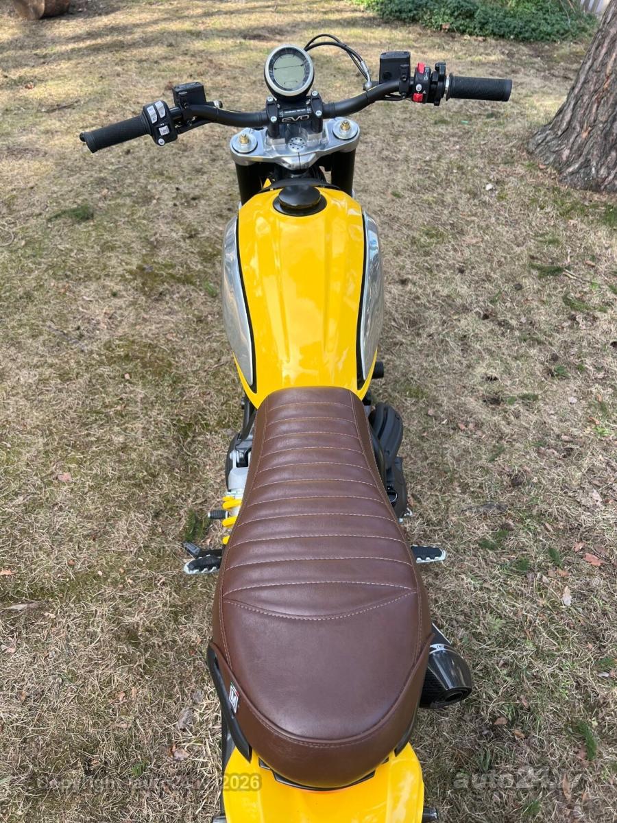 Yellow Ducati Scrambler 2022 in Tallinn, with an engine capacity of 0.80 L and mileage of 1 thousand km for 9900 €, photo 6 on AUTOMOTO.COM.LV