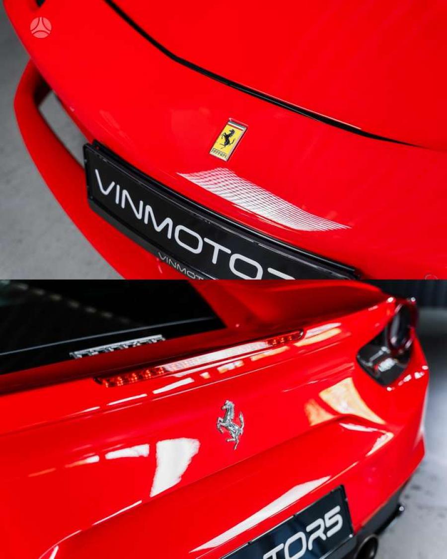 Красный Феррари 488 GTB 2017 в Вильнюс, объемом двигателя 3.90 л и пробегом 57 тыс. км за 169999 €, фото 19 на AUTOMOTO.COM.LV