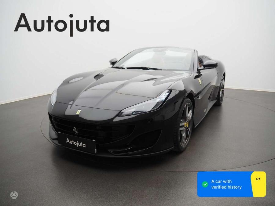 Black Ferrari Portofino 2020 in Vilnius, with an engine capacity of 3.86 L and mileage of 30 thousand km for 211750 €, photo 1 on AUTOMOTO.COM.LV