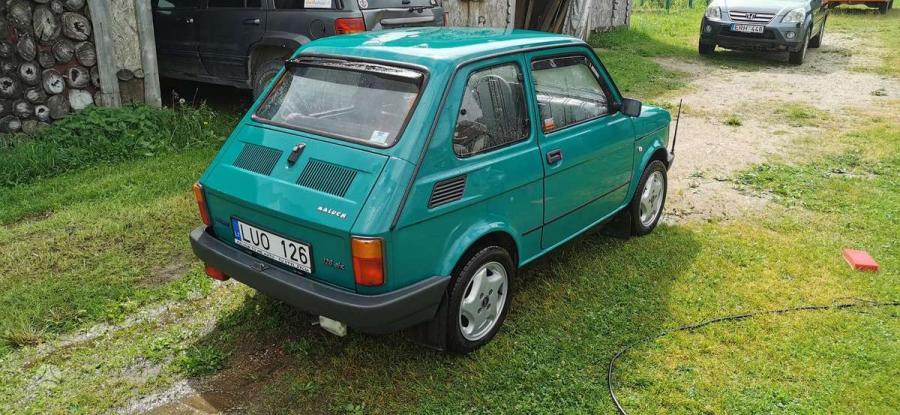 Green Fiat 126 1997 in Vilnius, with an engine capacity of 0.65 L and mileage of 33 thousand km for 3500 €, photo 3 on AUTOMOTO.COM.LV