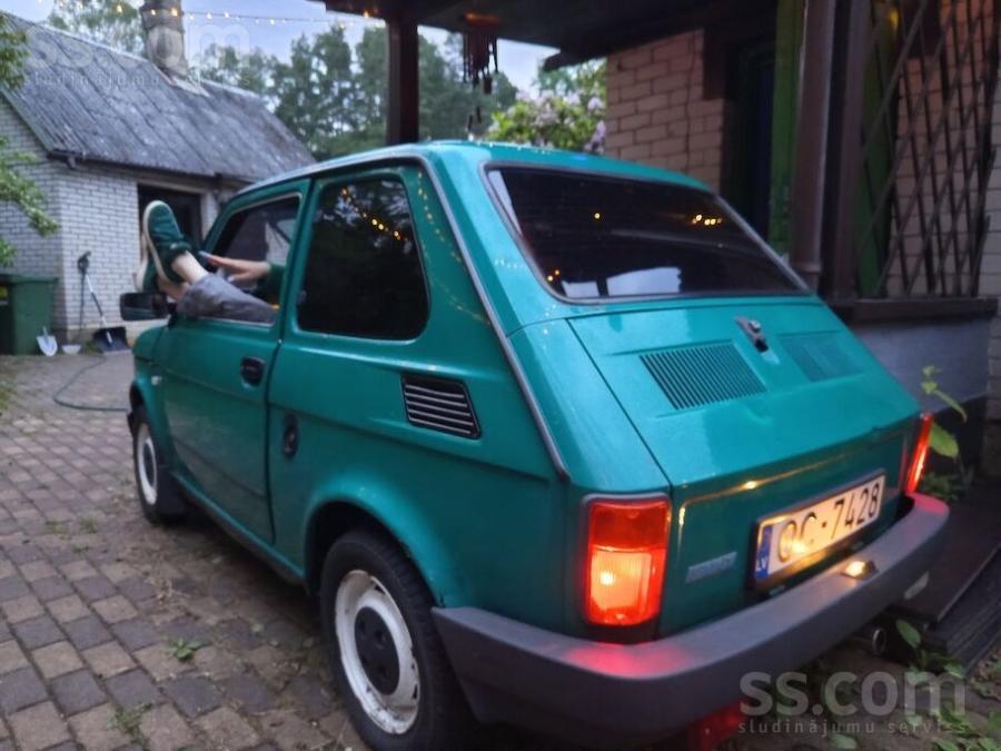 Green Fiat 126 2000 in Jurmala, with an engine capacity of 0.60 L and mileage of 120 thousand km for 1200 €, photo 1 on AUTOMOTO.COM.LV