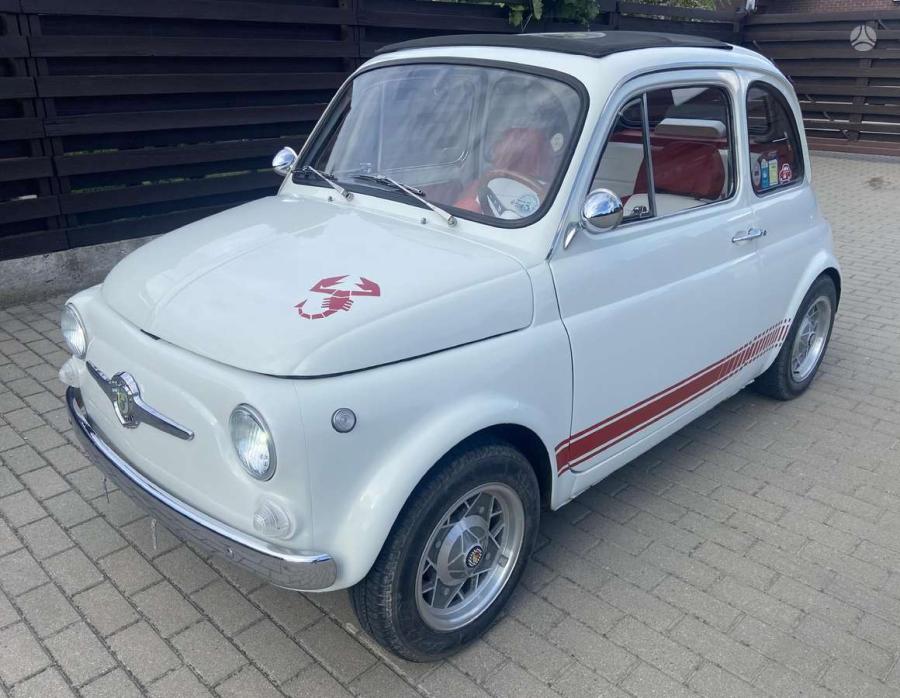 Белый Фиат 500 Abarth 1965 в Каунас, объемом двигателя 0.50 л и пробегом 8 тыс. км за 13500 €, фото 4 на AUTOMOTO.COM.LV