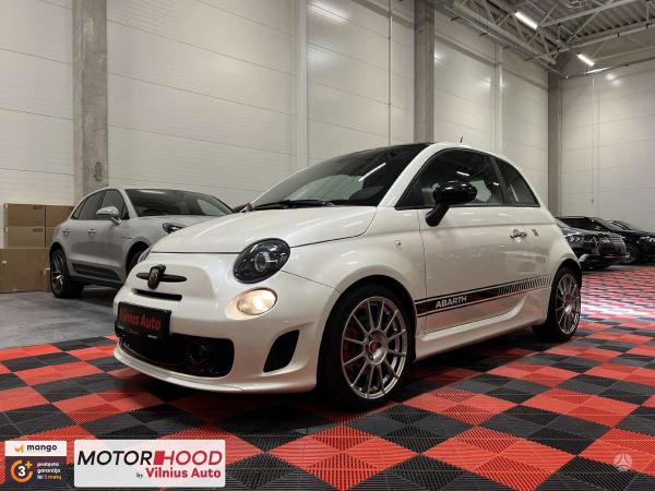 White Fiat 500 Abarth 2017 in Vilnius, with an engine capacity of 1.37 L and mileage of 32 thousand km for 14500 €, photo 1 on AUTOMOTO.COM.LV