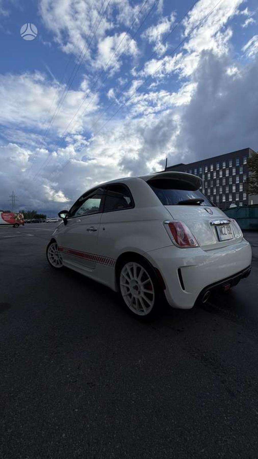 White Fiat 500 Abarth 2013 in Kaunas, with an engine capacity of 1.40 L and mileage of 169 thousand km for 7200 €, photo 8 on AUTOMOTO.COM.LV