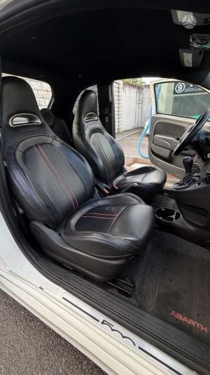 White Fiat 500 Abarth 2013 in Kaunas, with an engine capacity of 1.40 L and mileage of 169 thousand km for 7200 €, photo 17 on AUTOMOTO.COM.LV