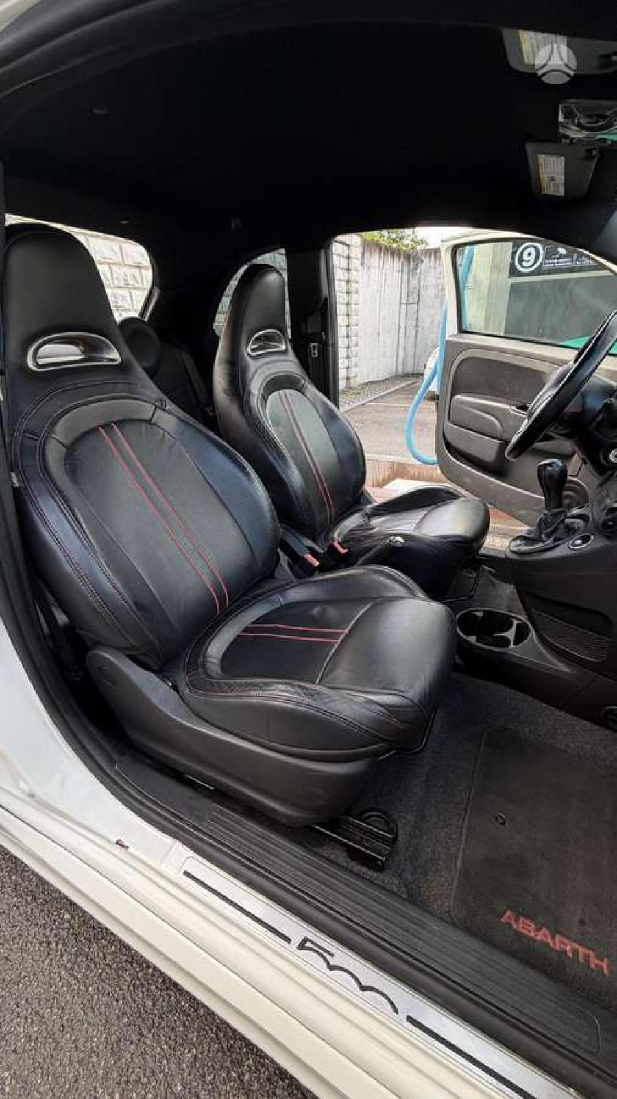 White Fiat 500 Abarth 2013 in Kaunas, with an engine capacity of 1.40 L and mileage of 169 thousand km for 7200 €, photo 17 on AUTOMOTO.COM.LV