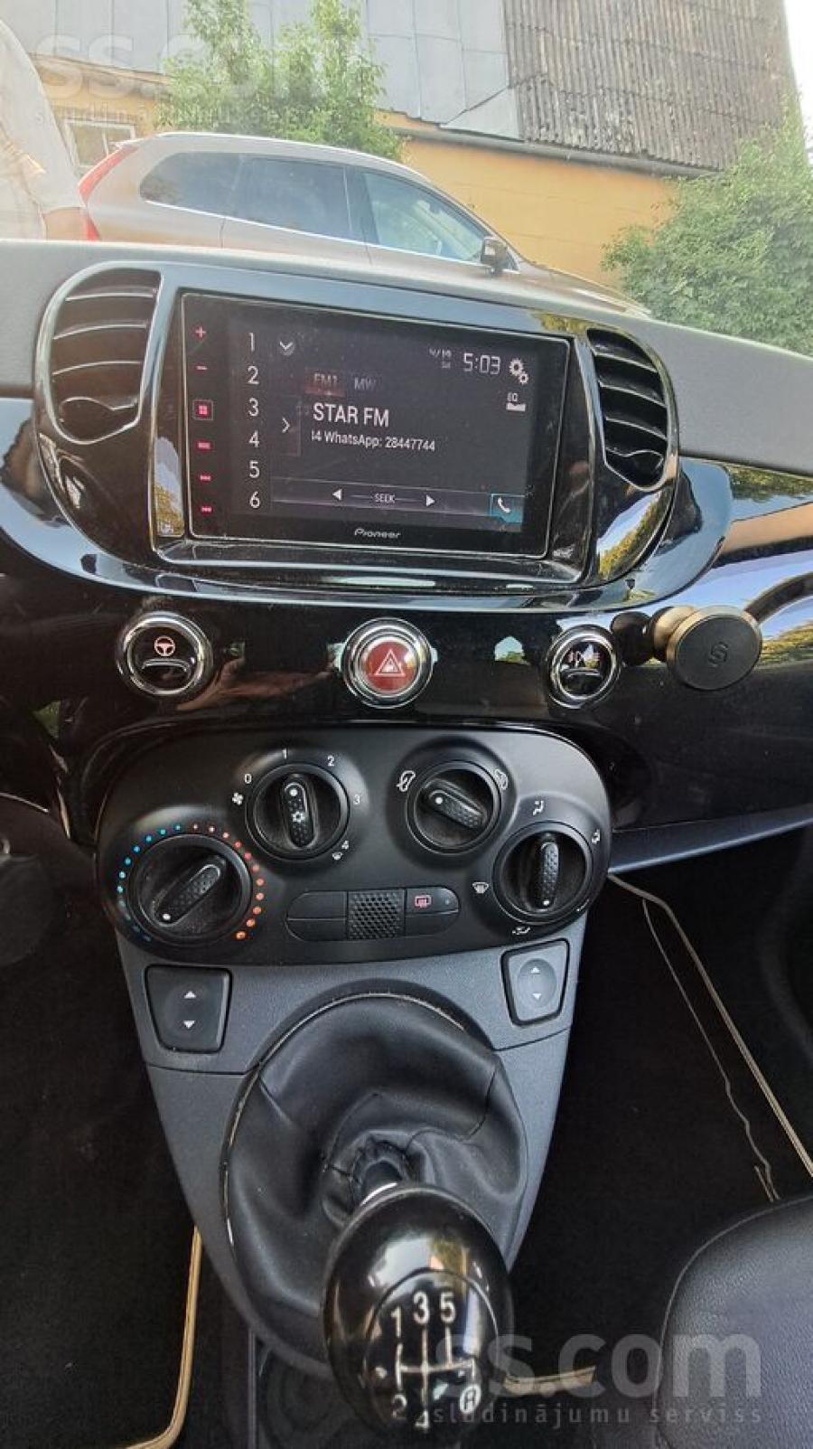 Melns Fiat 500 2008 Jēkabpils, ar dzinēja tilpumu 1.30 L un nobraukumu 282 tūkst. km par 2300 €, foto 13 vietnē AUTOMOTO.COM.LV