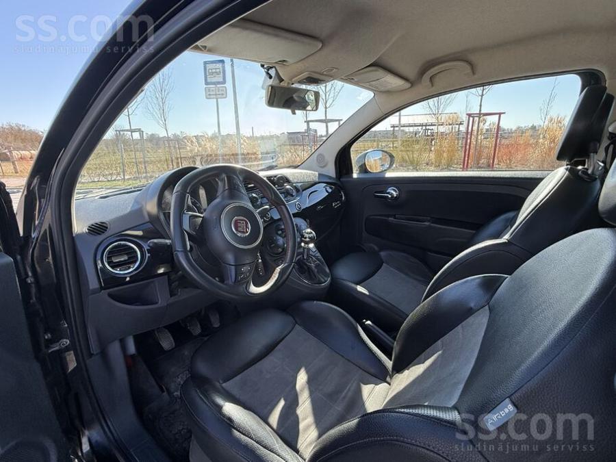 Black Fiat 500 2008 in Jelgava, with an engine capacity of 1.30 L and mileage of 126 thousand km for 2750 €, photo 7 on AUTOMOTO.COM.LV