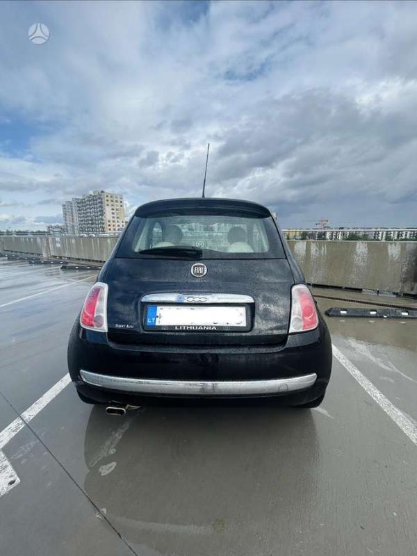 Black Fiat 500 2008 in Vilnius, with an engine capacity of 1.25 L and mileage of 181 thousand km for 3000 €, photo 5 on AUTOMOTO.COM.LV