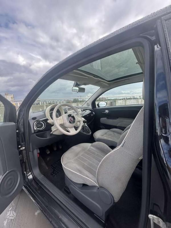 Black Fiat 500 2008 in Vilnius, with an engine capacity of 1.25 L and mileage of 181 thousand km for 3000 €, photo 8 on AUTOMOTO.COM.LV