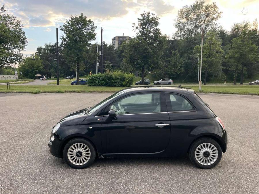 Black Fiat 500 2012 in Vilnius, with an engine capacity of 1.24 L and mileage of 94 thousand km for 3250 €, photo 9 on AUTOMOTO.COM.LV