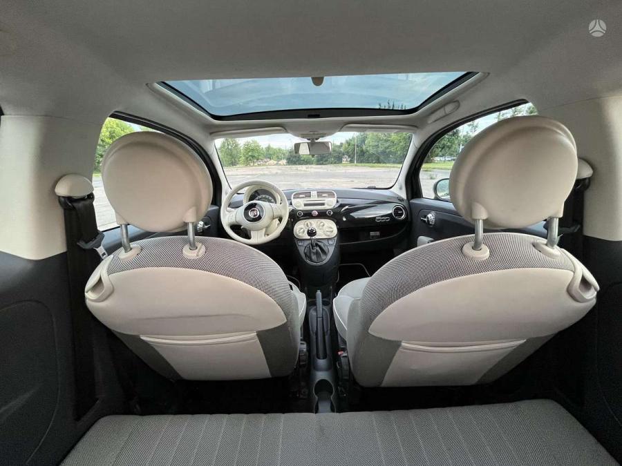 Black Fiat 500 2012 in Vilnius, with an engine capacity of 1.24 L and mileage of 94 thousand km for 3250 €, photo 13 on AUTOMOTO.COM.LV