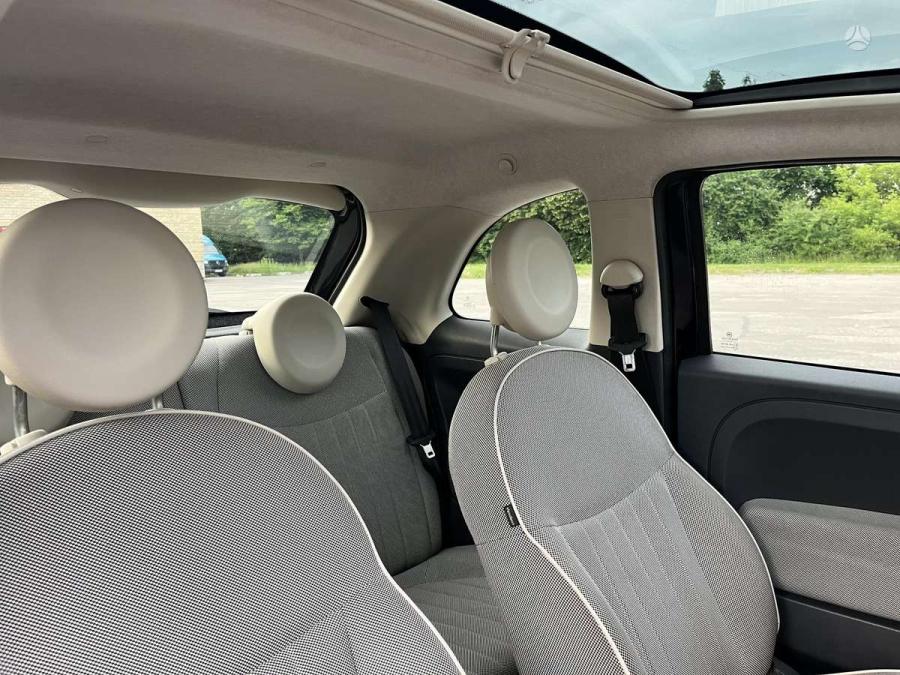 Black Fiat 500 2012 in Vilnius, with an engine capacity of 1.24 L and mileage of 94 thousand km for 3250 €, photo 15 on AUTOMOTO.COM.LV