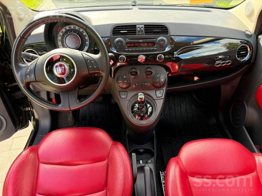 Black Fiat 500 2012 in Jelgava, with an engine capacity of 1.40 L and mileage of 140 thousand km for 4999 €, photo 8 on AUTOMOTO.COM.LV