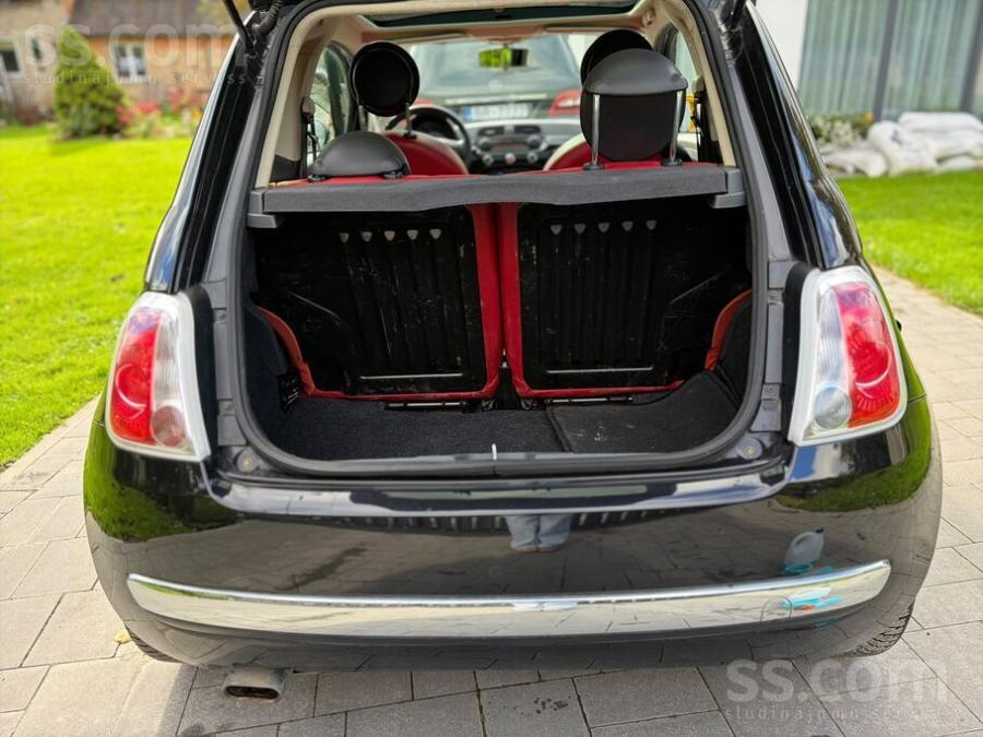 Black Fiat 500 2012 in Jelgava, with an engine capacity of 1.40 L and mileage of 140 thousand km for 4999 €, photo 13 on AUTOMOTO.COM.LV
