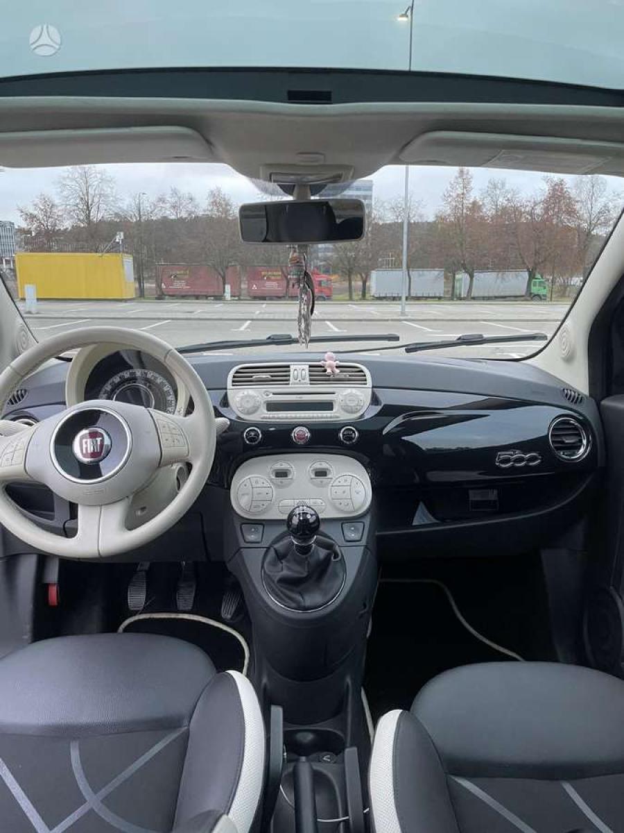 Melns Fiat 500 2013 Viļņa, ar dzinēja tilpumu 1.24 L un nobraukumu 110 tūkst. km par 4400 €, foto 9 vietnē AUTOMOTO.COM.LV