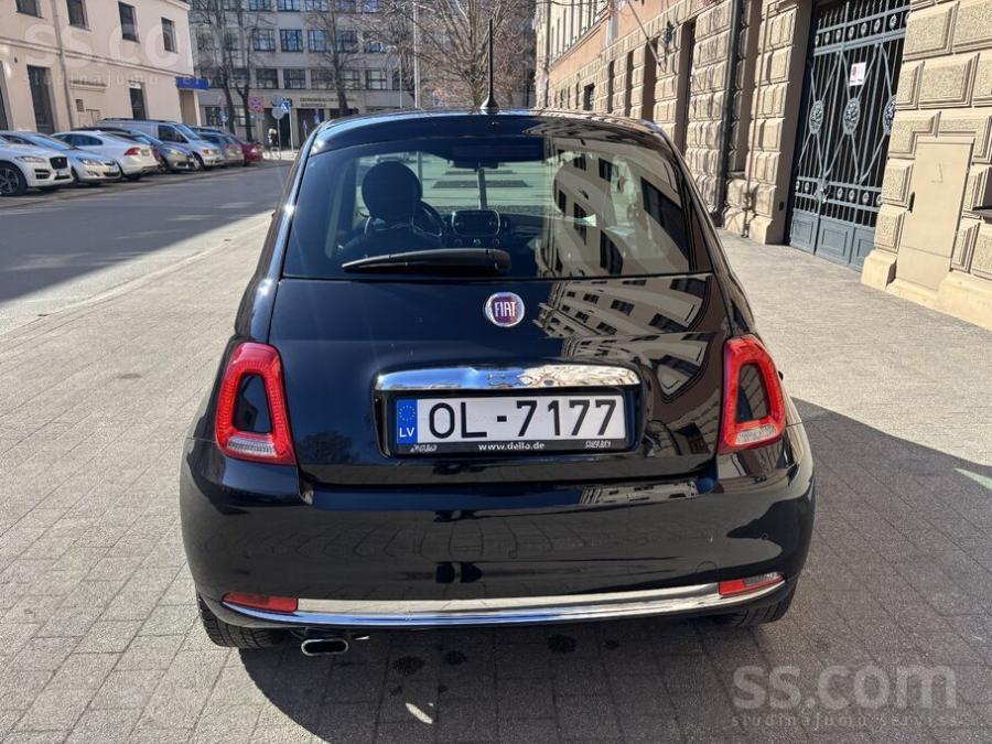 Black Fiat 500 2017 in Riga, with an engine capacity of 1.20 L and mileage of 65 thousand km for 7550 €, photo 7 on AUTOMOTO.COM.LV