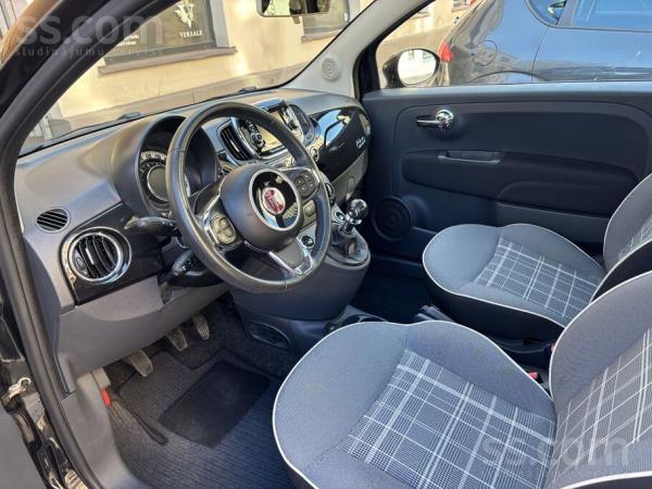 Melns Fiat 500 2017 Rīga, ar dzinēja tilpumu 1.20 L un nobraukumu 65 tūkst. km par 7550 €, foto 7 vietnē AUTOMOTO.COM.LV