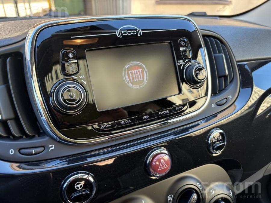 Black Fiat 500 2017 in Riga, with an engine capacity of 1.20 L and mileage of 65 thousand km for 7550 €, photo 14 on AUTOMOTO.COM.LV