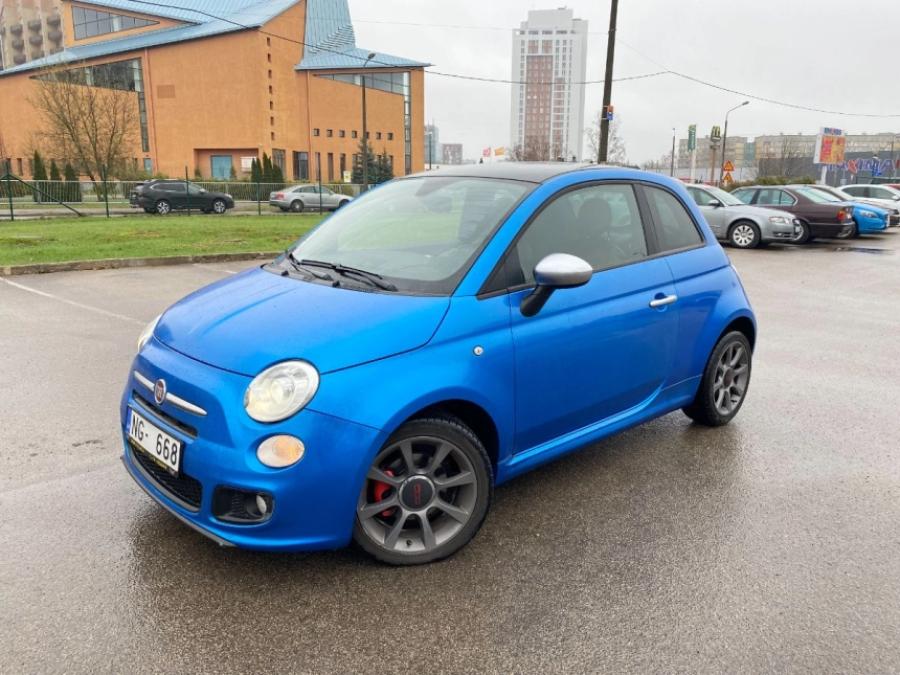 Blue Fiat 500 2015 in Riga, with an engine capacity of 1.00 L and mileage of 103 thousand km for 5950 €, photo 1 on AUTOMOTO.COM.LV