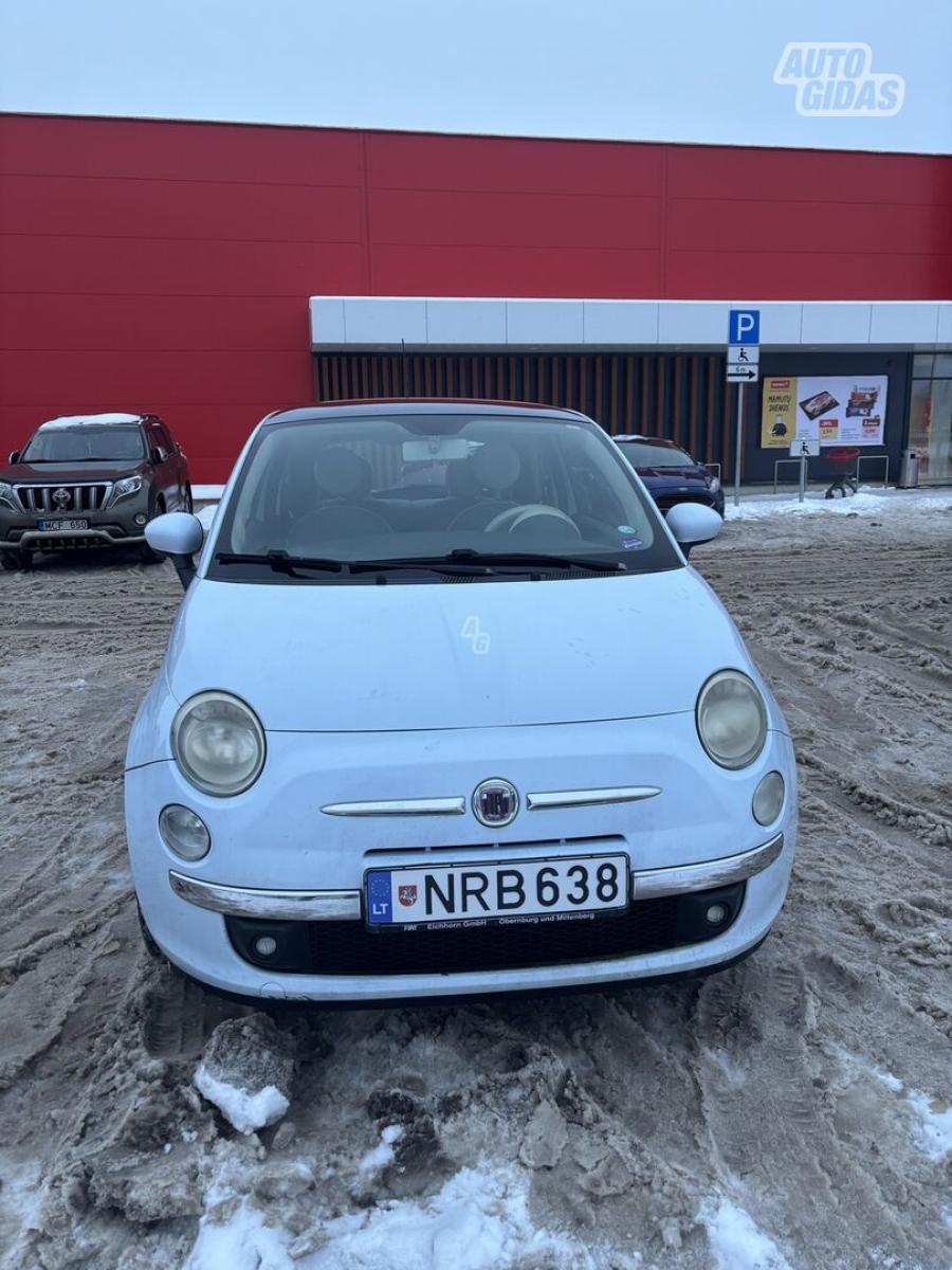 Blue Fiat 500 2008 in Vilnius, with an engine capacity of 1.20 L and mileage of 193 thousand km for 1300 €, photo 3 on AUTOMOTO.COM.LV