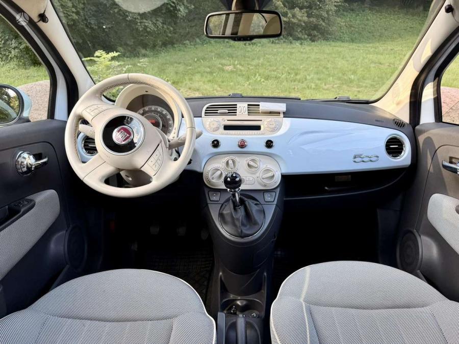 Blue Fiat 500 2008 in Vilnius, with an engine capacity of 1.24 L and mileage of 152 thousand km for 1200 €, photo 10 on AUTOMOTO.COM.LV