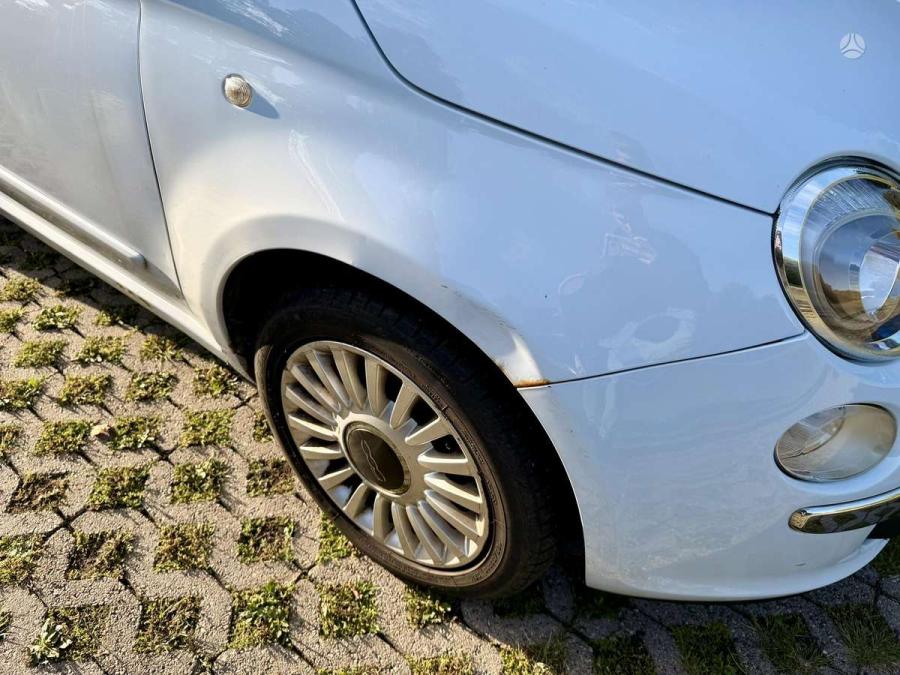 Blue Fiat 500 2008 in Vilnius, with an engine capacity of 1.24 L and mileage of 152 thousand km for 1200 €, photo 19 on AUTOMOTO.COM.LV