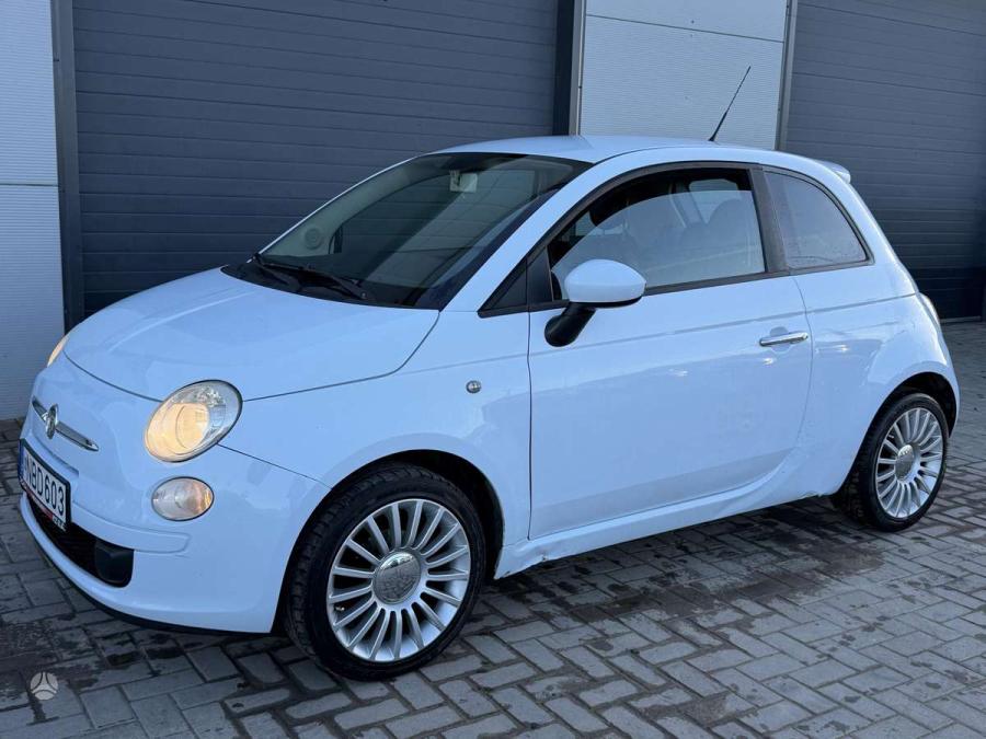 Blue Fiat 500 2008 in Vilnius, with an engine capacity of 1.20 L and mileage of 175 thousand km for 2350 €, photo 7 on AUTOMOTO.COM.LV