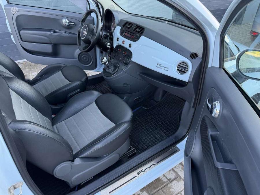 Blue Fiat 500 2008 in Vilnius, with an engine capacity of 1.20 L and mileage of 175 thousand km for 2350 €, photo 15 on AUTOMOTO.COM.LV