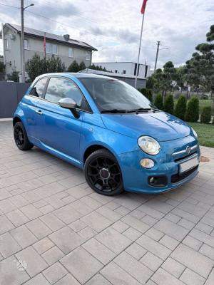 Blue Fiat 500 2015 in Vilnius, with an engine capacity of 1.24 L and mileage of 125 thousand km for 5800 €, photo 4 on AUTOMOTO.COM.LV