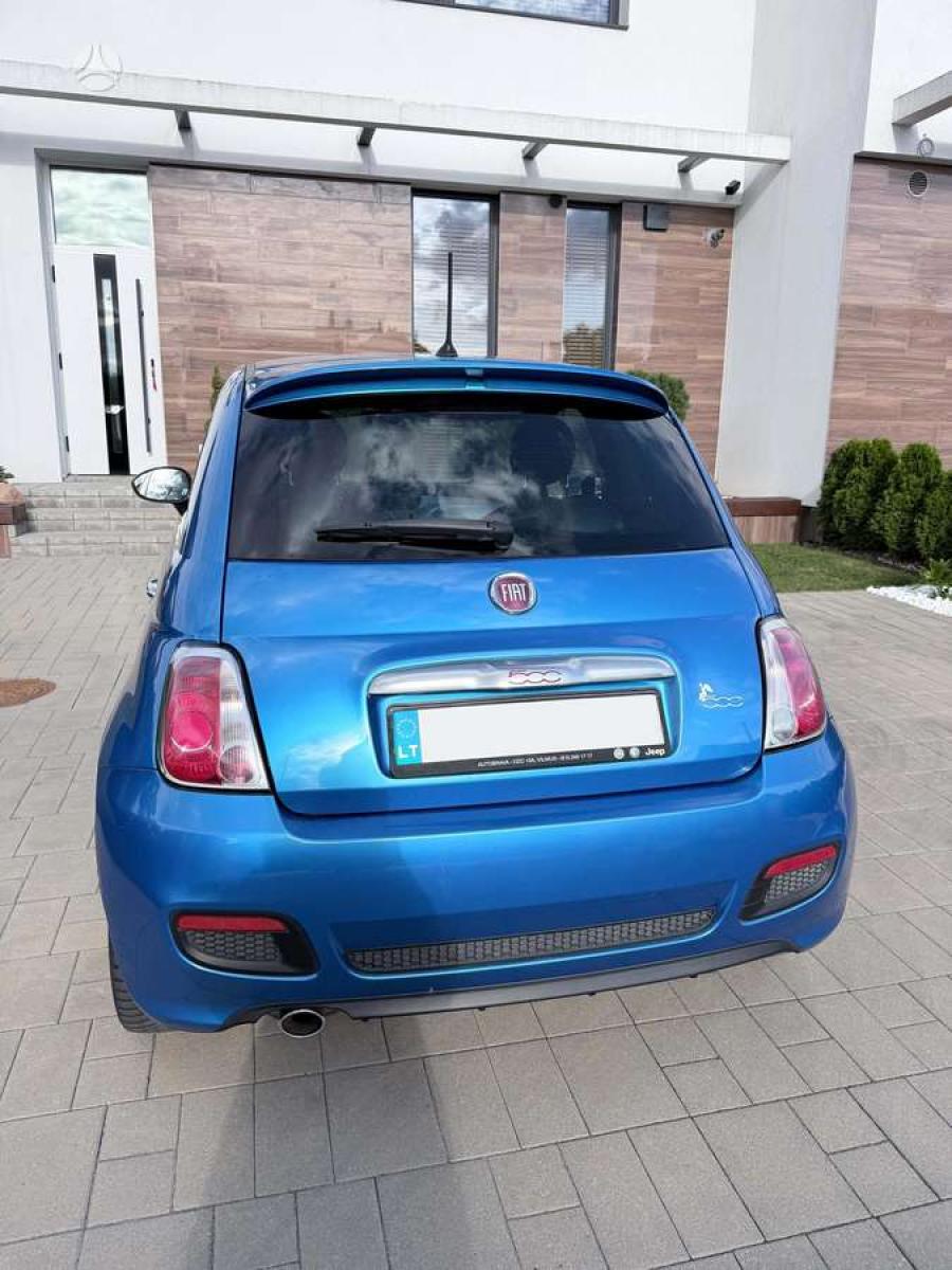 Blue Fiat 500 2015 in Vilnius, with an engine capacity of 1.24 L and mileage of 125 thousand km for 5800 €, photo 5 on AUTOMOTO.COM.LV