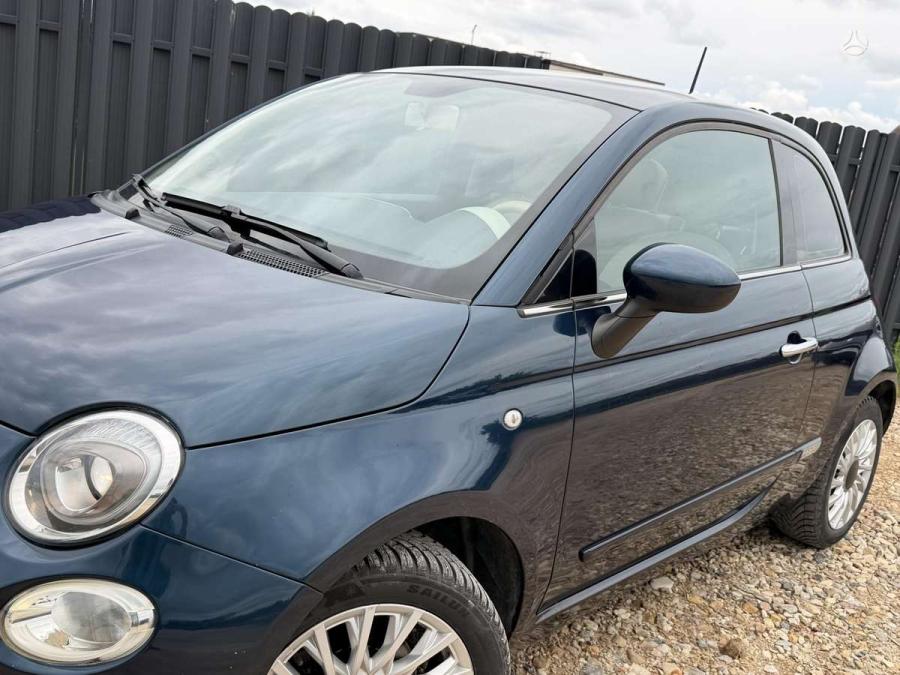 Blue Fiat 500 2016 in Vilnius, with an engine capacity of 1.25 L and mileage of 165 thousand km for 5000 €, photo 11 on AUTOMOTO.COM.LV