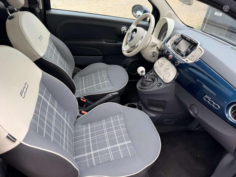 Zils Fiat 500 2016 Viļņa, ar dzinēja tilpumu 1.25 L un nobraukumu 165 tūkst. km par 5000 €, foto 13 vietnē AUTOMOTO.COM.LV