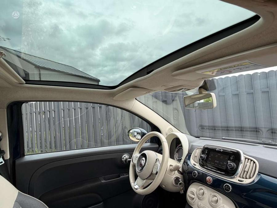 Blue Fiat 500 2016 in Vilnius, with an engine capacity of 1.24 L and mileage of 165 thousand km for 4800 €, photo 18 on AUTOMOTO.COM.LV