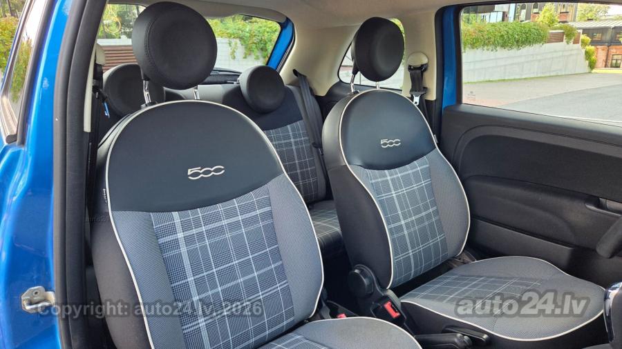 Blue Fiat 500 2019 in Tallinn, with an engine capacity of 1.20 L and mileage of 98 thousand km for 7990 €, photo 11 on AUTOMOTO.COM.LV