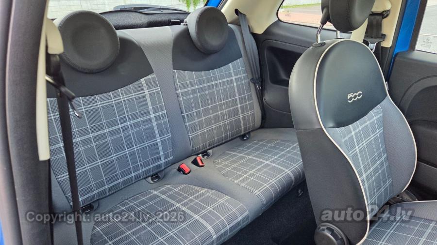 Blue Fiat 500 2019 in Tallinn, with an engine capacity of 1.20 L and mileage of 98 thousand km for 7990 €, photo 12 on AUTOMOTO.COM.LV