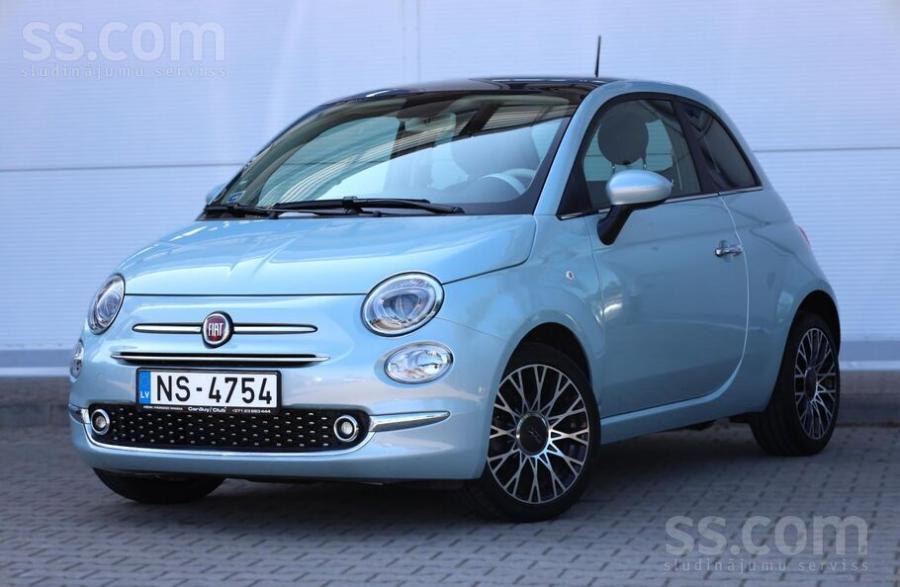 Blue Fiat 500 2023 in Riga, with an engine capacity of 1.00 L and mileage of 0 thousand km for 11995 €, photo 1 on AUTOMOTO.COM.LV