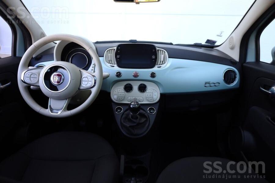 Blue Fiat 500 2023 in Riga, with an engine capacity of 1.00 L and mileage of 0 thousand km for 11995 €, photo 8 on AUTOMOTO.COM.LV