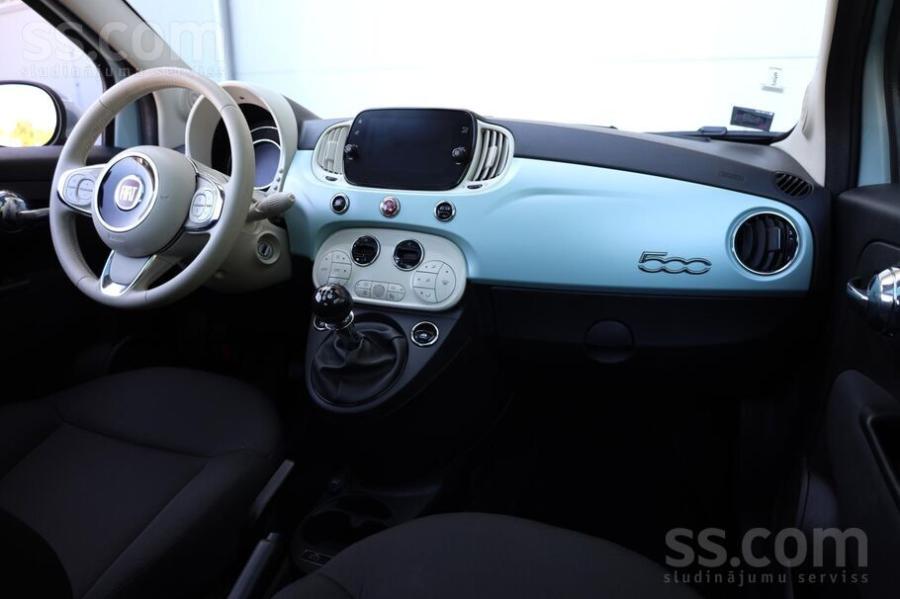 Blue Fiat 500 2023 in Riga, with an engine capacity of 1.00 L and mileage of 0 thousand km for 11995 €, photo 12 on AUTOMOTO.COM.LV