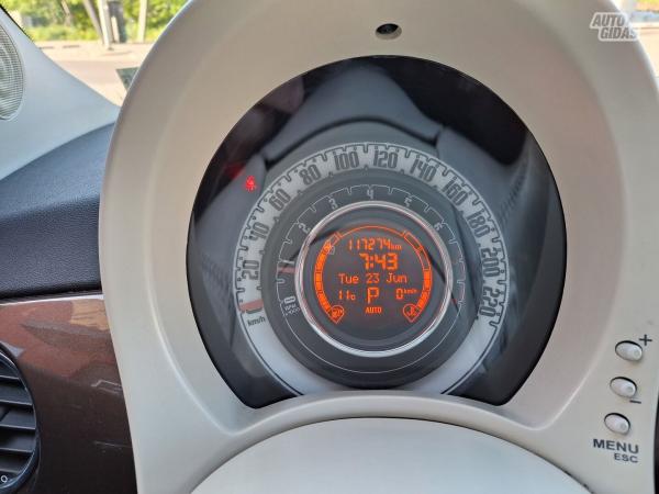 Brown Fiat 500 2012 in Vilnius, with an engine capacity of 1.40 L and mileage of 118 thousand km for 4950 €, photo 10 on AUTOMOTO.COM.LV