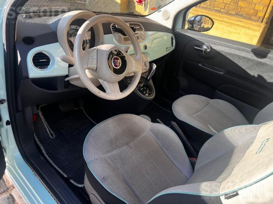 Green Fiat 500 2014 in Riga, with an engine capacity of 1.20 L and mileage of 113 thousand km for 5200 €, photo 6 on AUTOMOTO.COM.LV