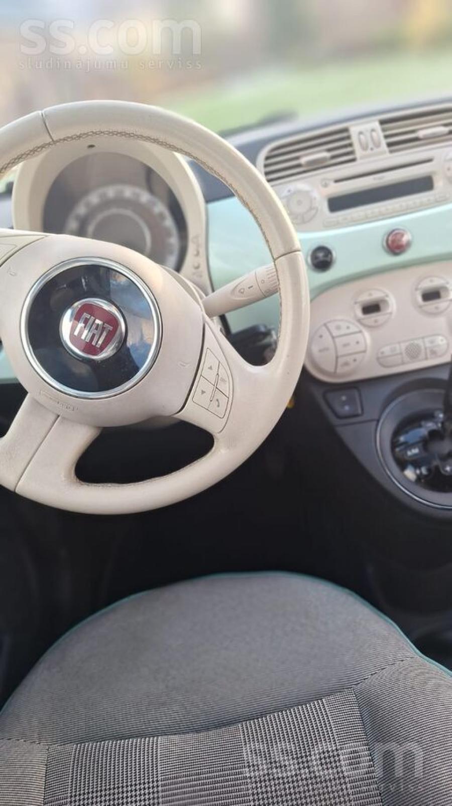 Zaļš Fiat 500 2015 Rīga, ar dzinēja tilpumu 1.20 L un nobraukumu 132 tūkst. km par 7400 €, foto 6 vietnē AUTOMOTO.COM.LV