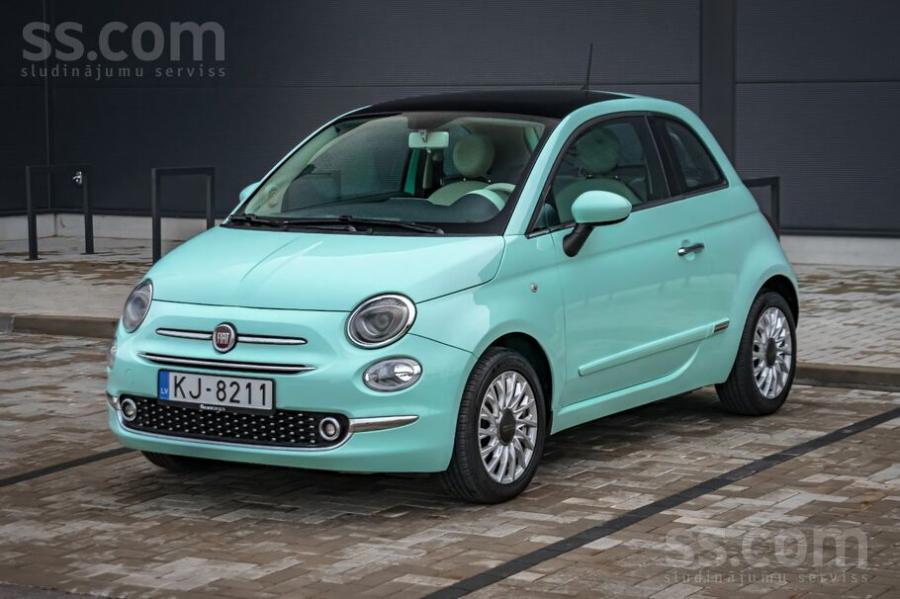 Green Fiat 500 2016 in Riga, with an engine capacity of 1.20 L and mileage of 156 thousand km for 5990 €, photo 1 on AUTOMOTO.COM.LV