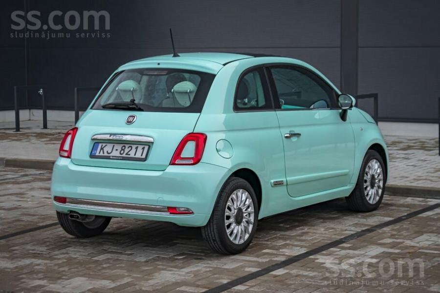 Green Fiat 500 2016 in Riga, with an engine capacity of 1.20 L and mileage of 156 thousand km for 5990 €, photo 5 on AUTOMOTO.COM.LV