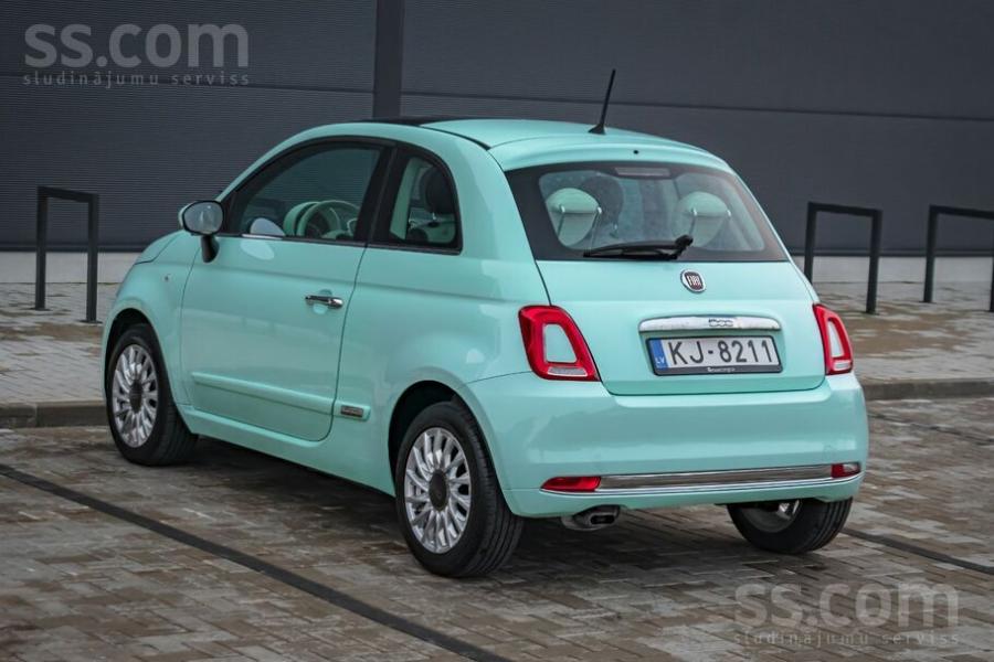 Green Fiat 500 2016 in Riga, with an engine capacity of 1.20 L and mileage of 156 thousand km for 5990 €, photo 7 on AUTOMOTO.COM.LV