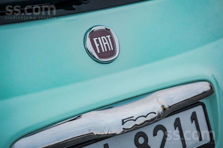 Green Fiat 500 2016 in Riga, with an engine capacity of 1.20 L and mileage of 156 thousand km for 5990 €, photo 8 on AUTOMOTO.COM.LV