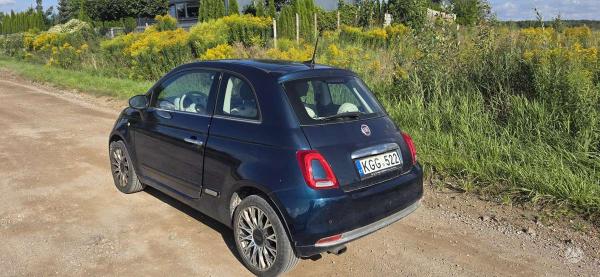 Green Fiat 500 2018 in Vilnius, with an engine capacity of 1.24 L and mileage of 56 thousand km for 8500 €, photo 4 on AUTOMOTO.COM.LV