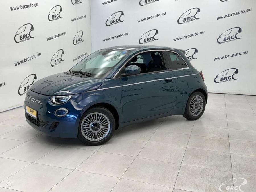 Green Fiat 500 2023 in Vilnius, with an engine capacity of 0.00 L and mileage of 3 thousand km for 14900 €, photo 1 on AUTOMOTO.COM.LV