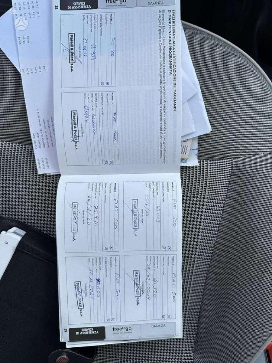 Pelēks Fiat 500 2014 Viļņa, ar dzinēja tilpumu 1.24 L un nobraukumu 146 tūkst. km par 6950 €, foto 32 vietnē AUTOMOTO.COM.LV